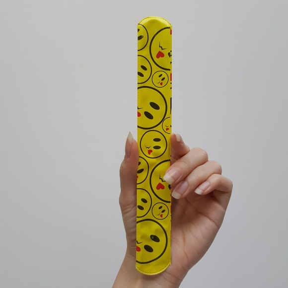 Accessories | Emoji Smile Emoticon 9 Inch Slap Bracelet | Poshmark